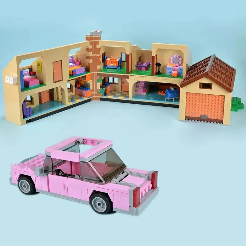 Simpsons House Bricks Toy Building Block Set MOC