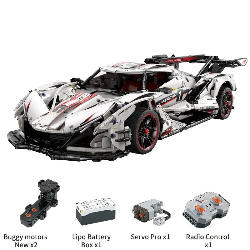 Tech MOC RC Motorized Racing Car Bricks Toy 61053