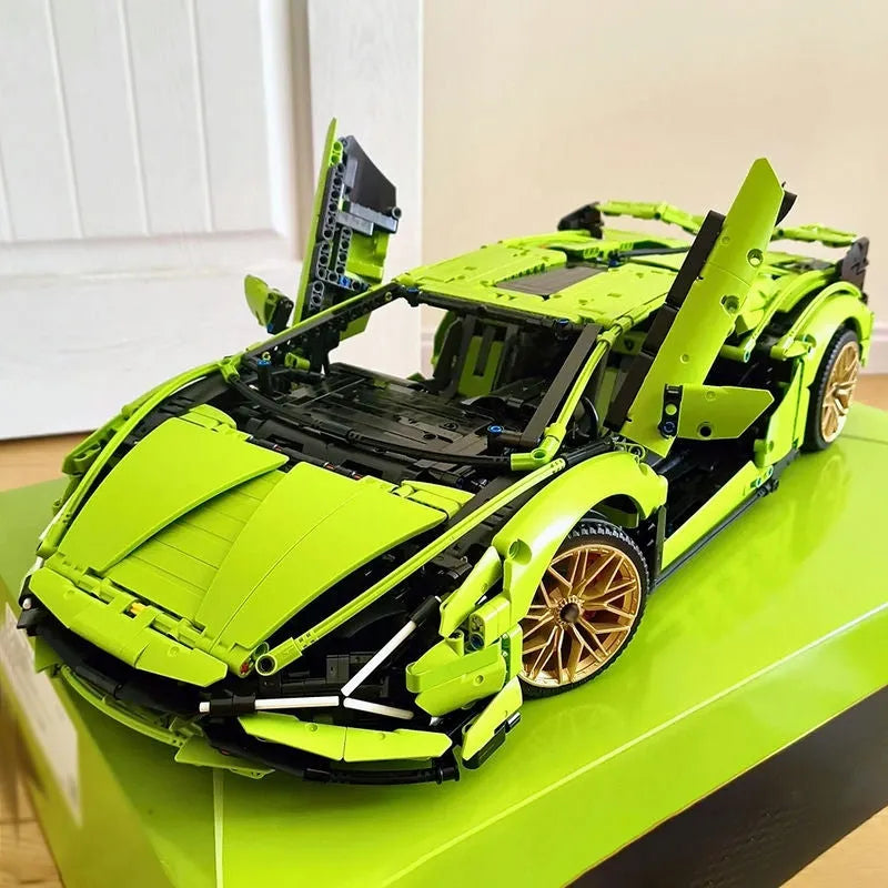MOC 81996 Tech Lambo Sian Racing Car Bricks Toys