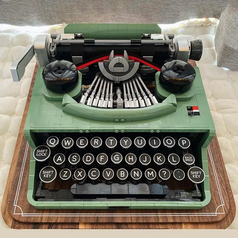 MOC Creative Expert Retro Typewriter Building Blocks Toy