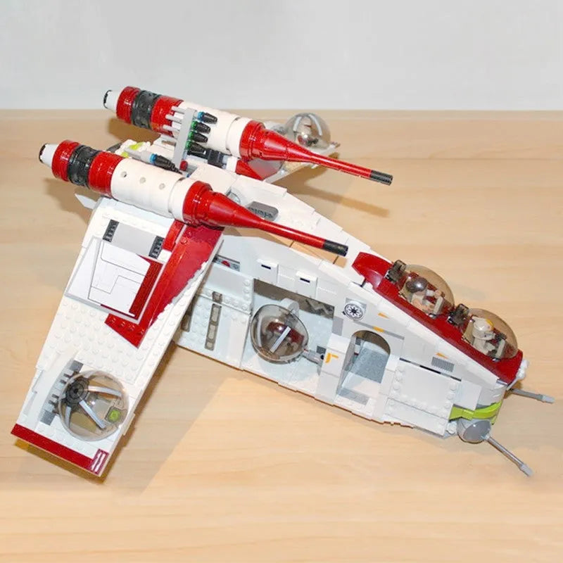 Star Wars MOC Republic Cruiser Gunship Building Blocks