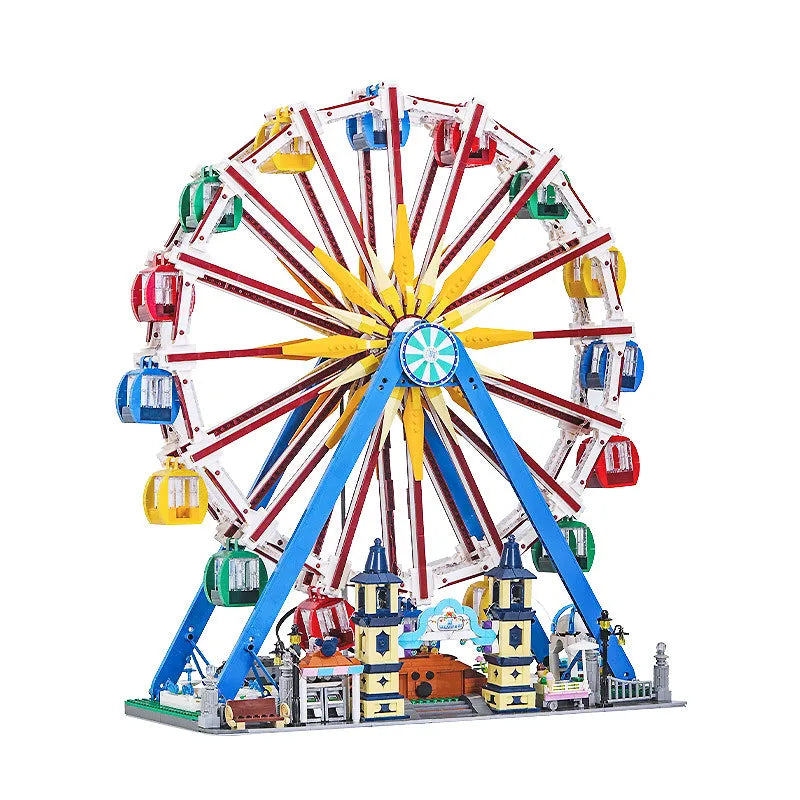 City Creator Expert MOC Motorized Ferris Wheel Toy