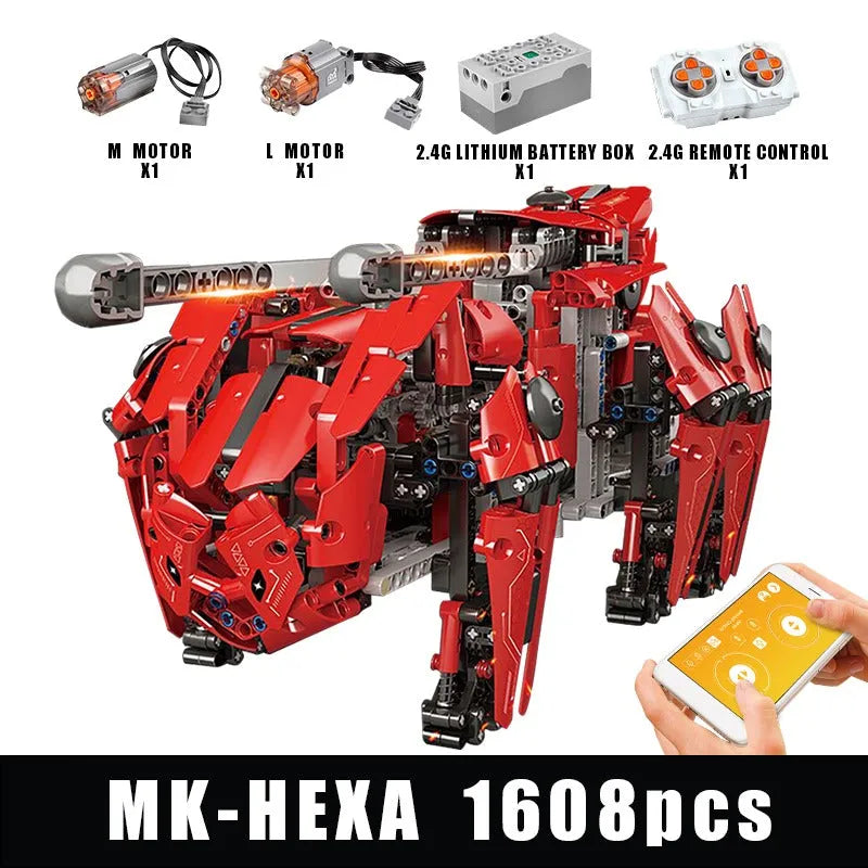 Motorized RC Walking Tank Robot Bricks Toy for Kids