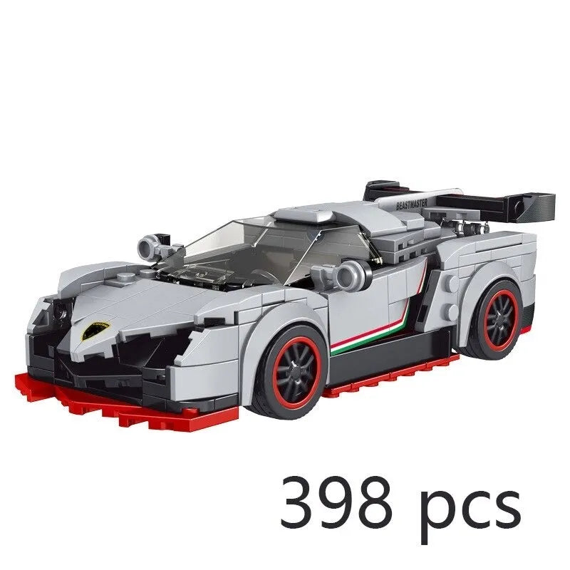 MOC Mini Lambo Veneno Racing Sports Car Bricks Toy