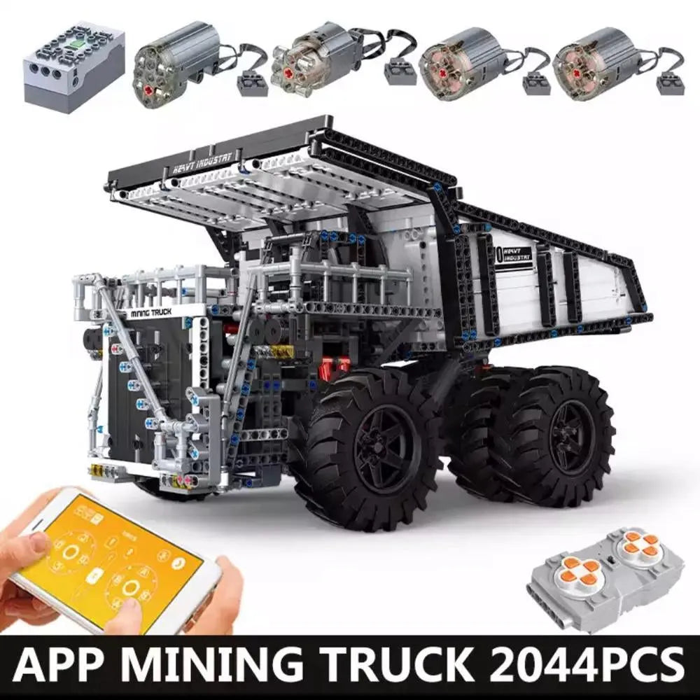 Tech MOC RC Custom Mining Dump Truck Bricks Toys 13170