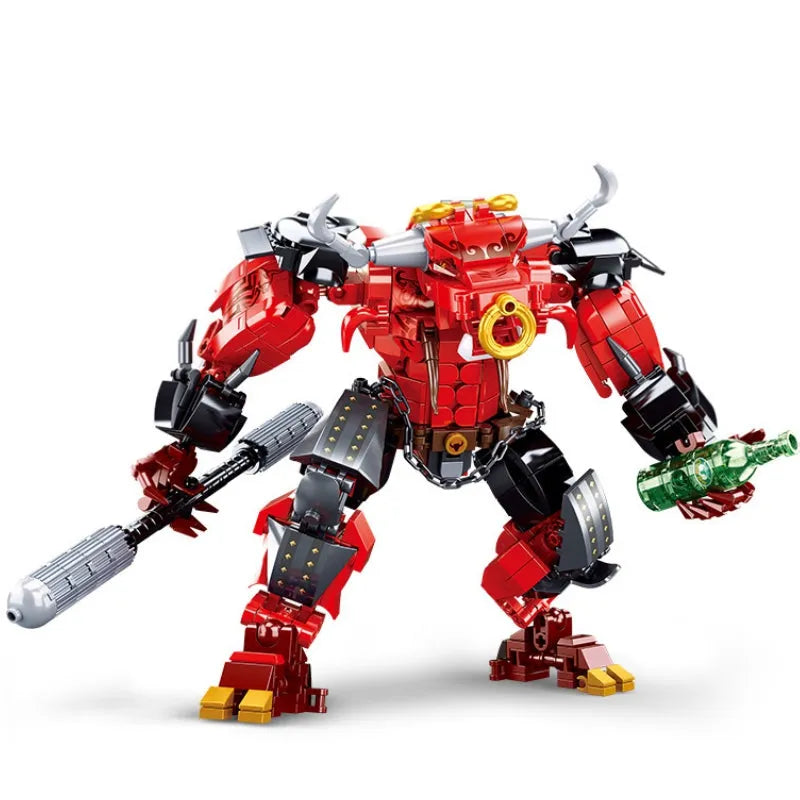 Bull Demon Mecha Warrior Bricks Toy for Building Fun