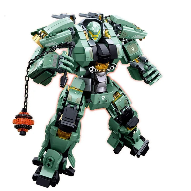 Transforming Mecha Robot Warrior Building Blocks Toy