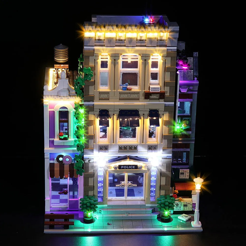 DIY LED Lights Kit for Creator 10278 Police Station