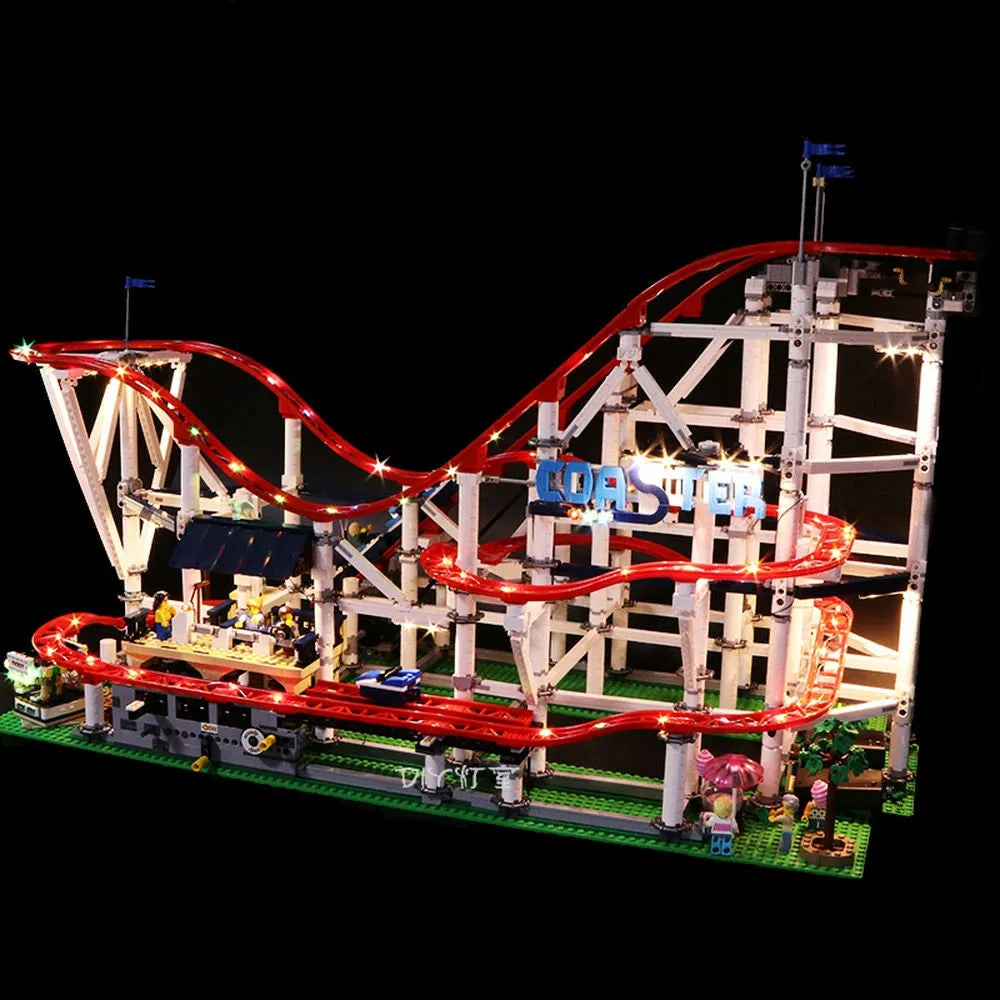 LED Light Kit for Building Blocks Roller Coaster Model