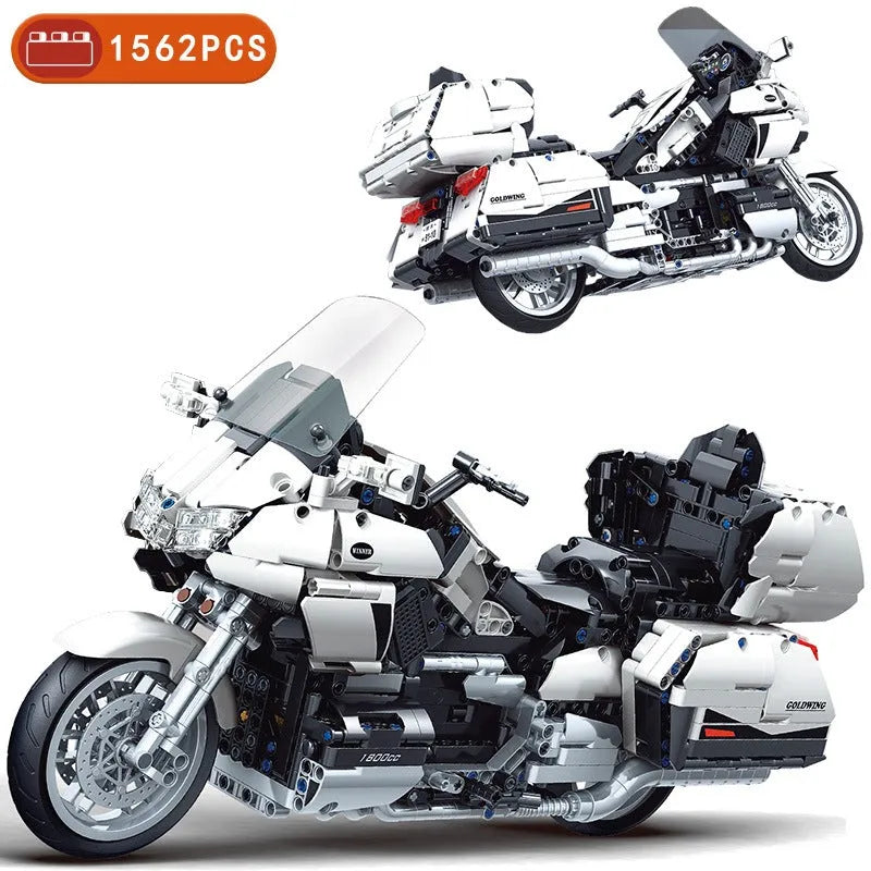 MOC Tech Gold Wing Motorcycle Building Blocks 8110