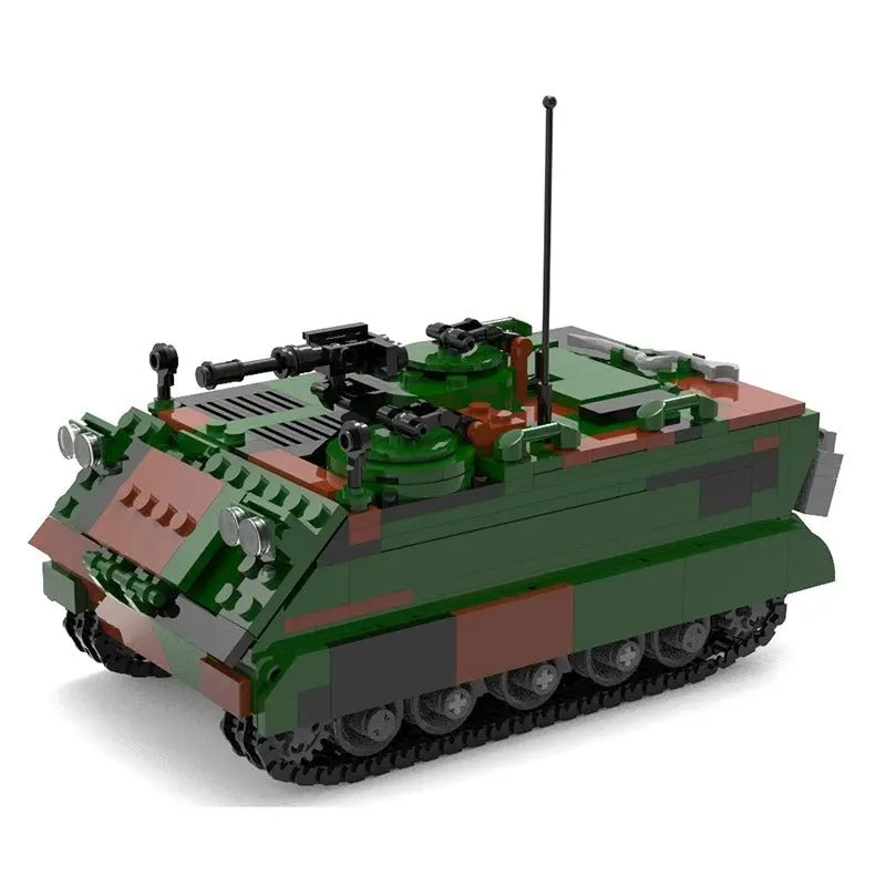 Military WW2 M113 Amphibious Vehicle Bricks Building Blocks