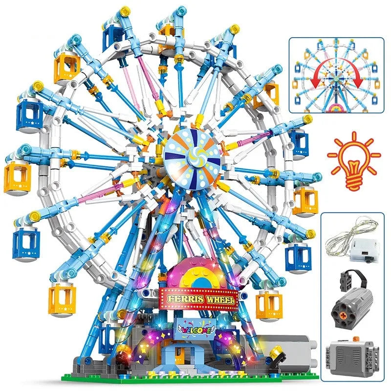 MOC Creator City Rotating Ferris Wheel Building Blocks