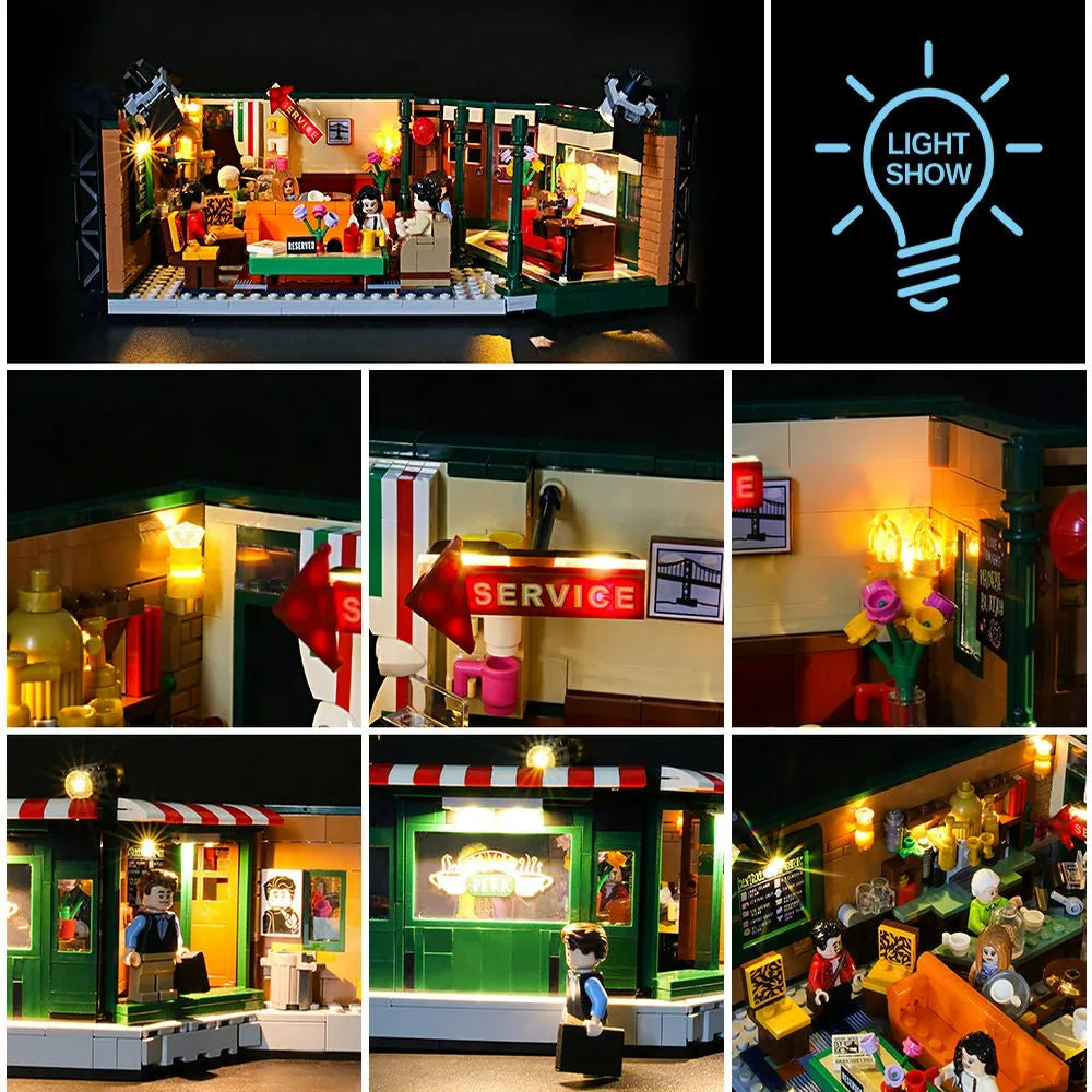 LED Light Set for Central Perk Ideas 21319 Building Toys